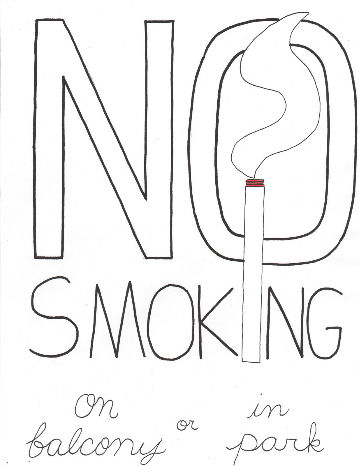 No Smoking Coloring Pages Sketch Coloring Page