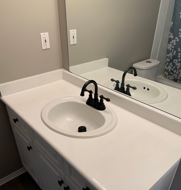 White Mica Rustoleum Countertop Transformation