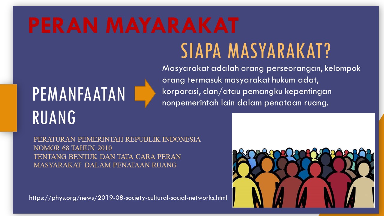 Penyuluhan Pembangunan: PERAN MASYARAKAT DALAM PEMANFAATAN RUANG