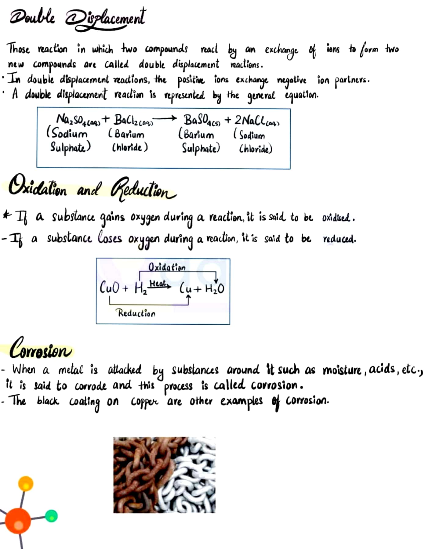 Chemical reactions and equation handwritten notes - Studypur
