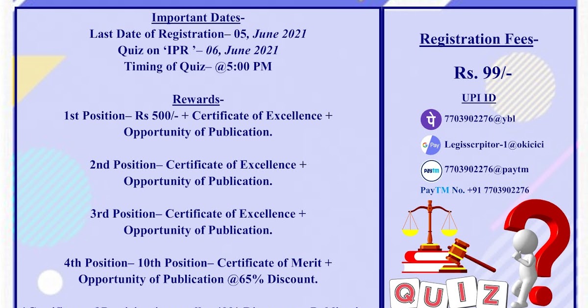 [Quiz Competition] 9th National Quiz Competition on Intellectual ...