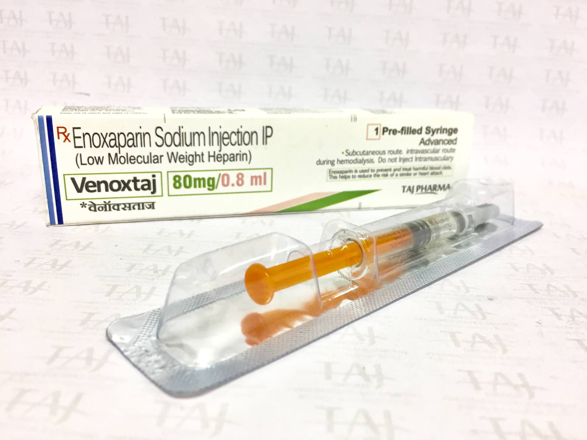 Enoxaparin Sodium Injection IP 80MG/0.8ML Manufacturer in India {Taj ...