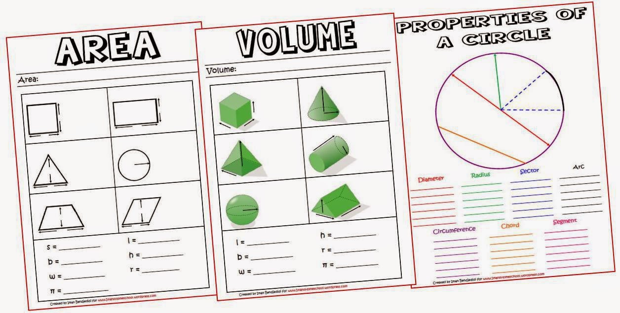 Iman's Home-School: Maths Notebooking: Shape & Measure