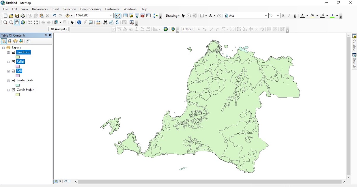 Tutorial ArcGis 10.2.2 Georeferencing dan digitasi