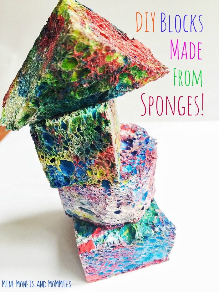 Mini Monets and Mommies: DIY Rainbow Building Blocks