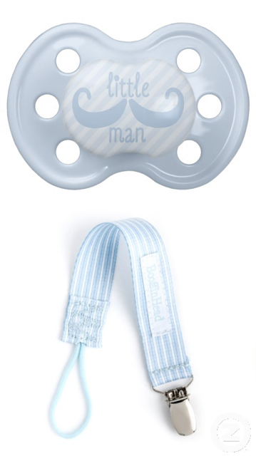 SweetyBaby: Baby Blue Mustache Little Man Pacifier