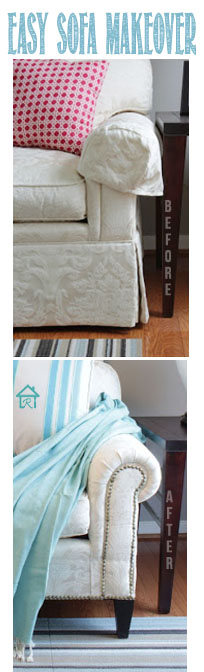 Easy Sofa Makeover - Remodelando la Casa