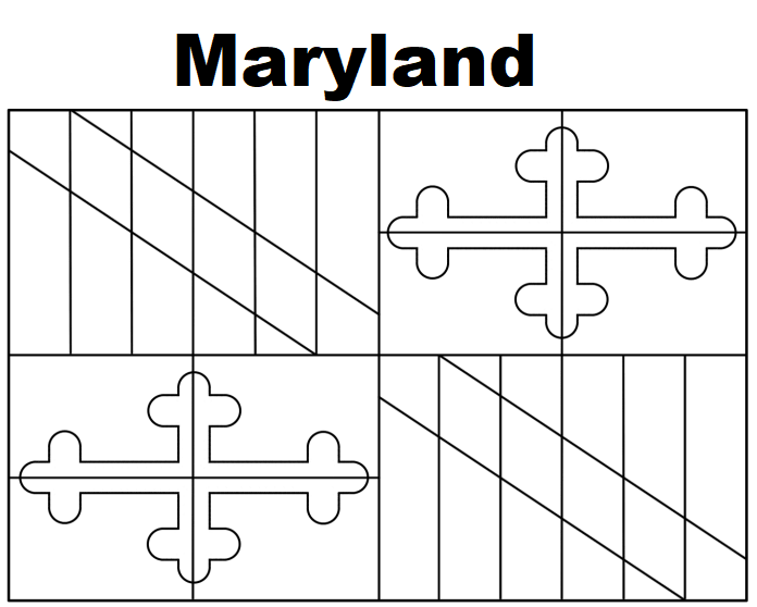 Geography Blog: Flag of Maryland coloring page