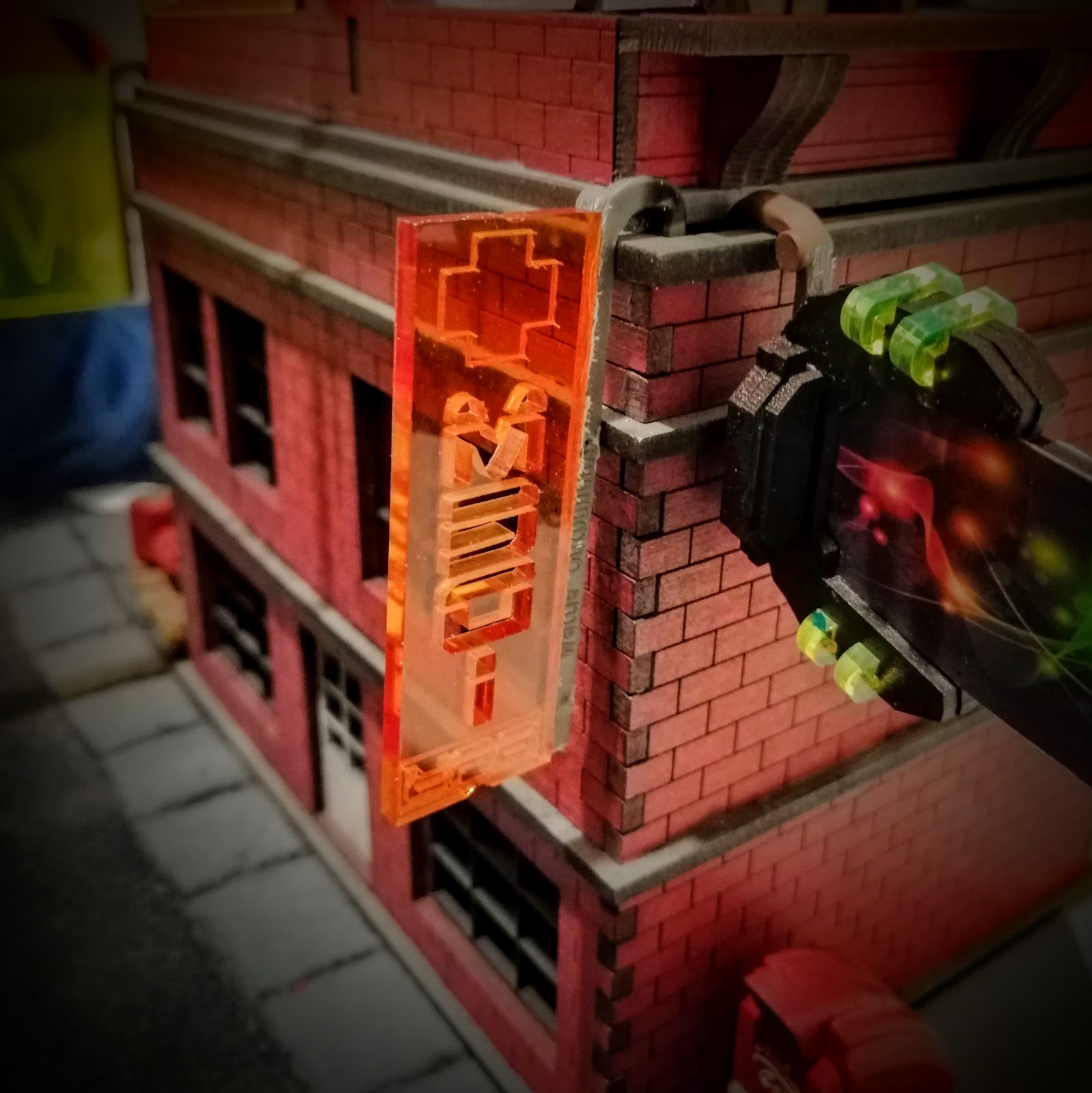 Bloodbeard's Garage: Terrain: Cyberpunk signs and adverts