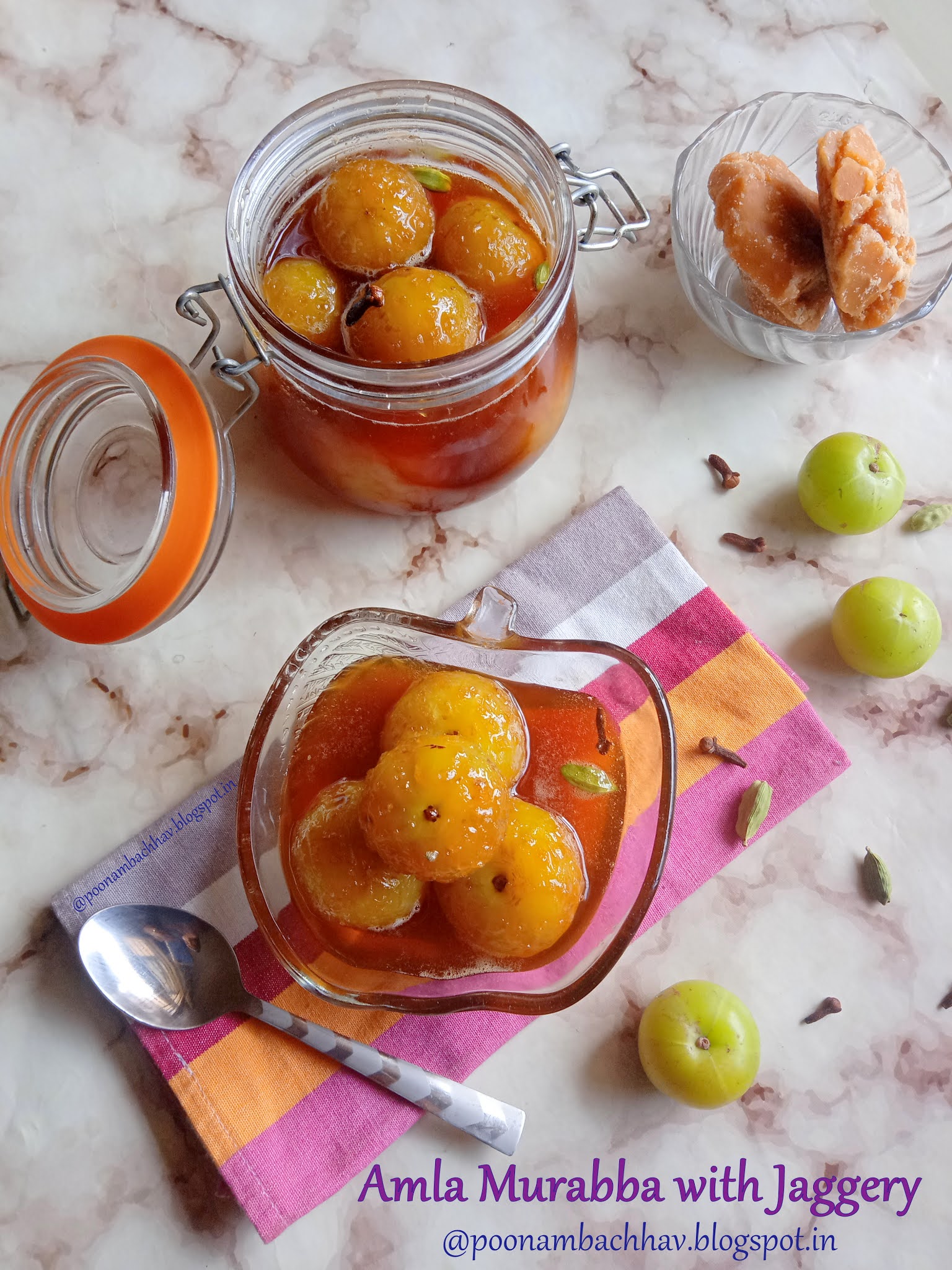 Annapurna: Amla Murabba with Jaggery / Indian Gooseberry Preserve