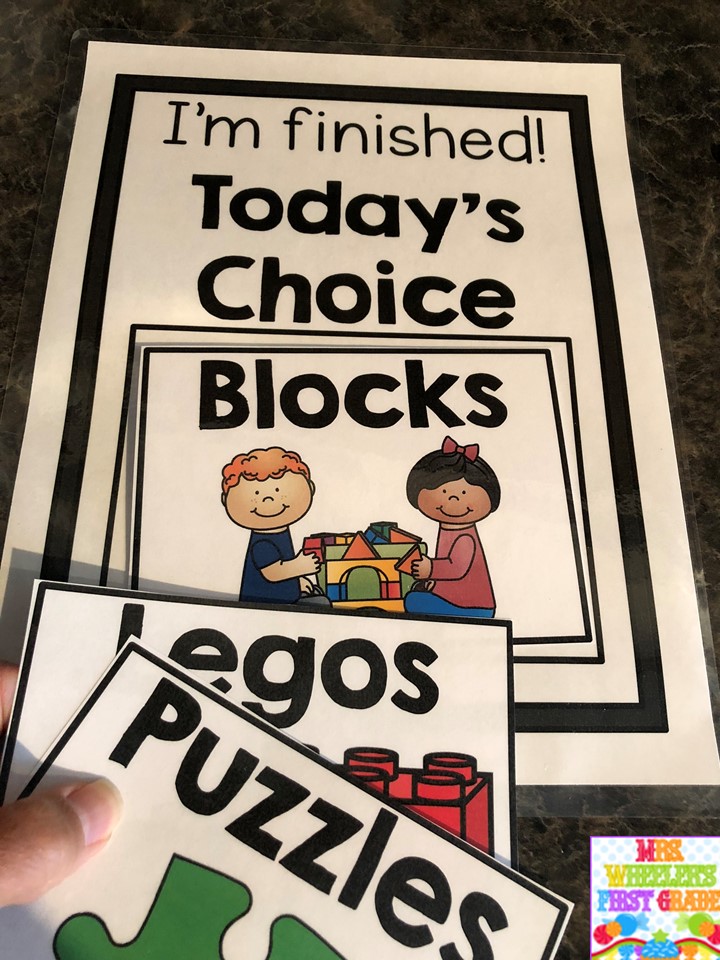 Mrs. Wheeler's First Grade Tidbits: Early Finisher Board