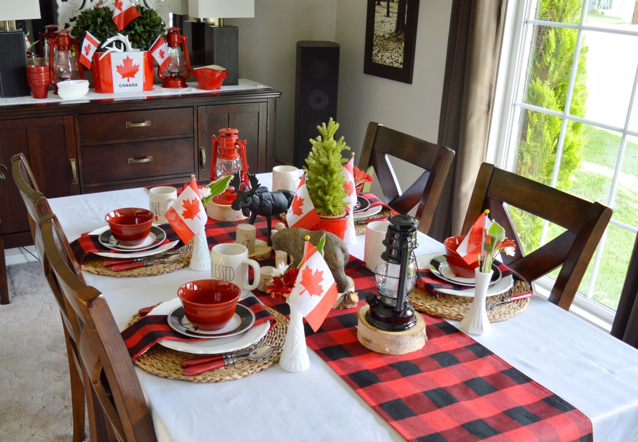 Dining Delight: Woodland Themed Canada Day Tablescape