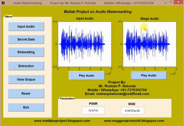 Audio Watermarking Using Matlab Project Source Code Final Year Project ...