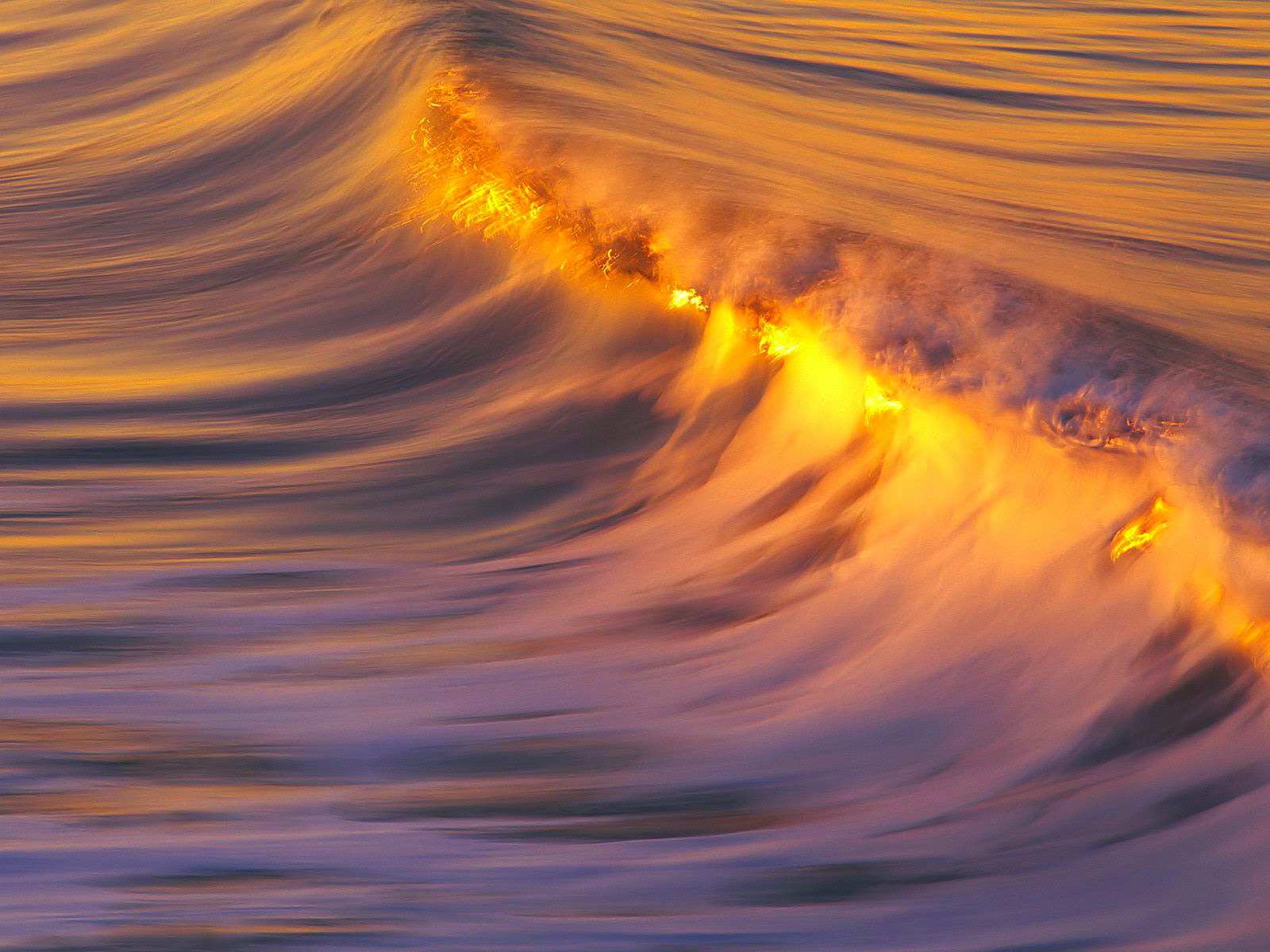 Wallko: Water Wave in Sun Light HD Wallpaper