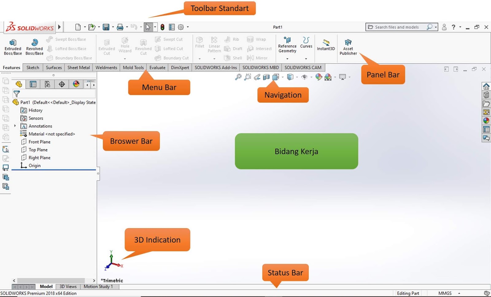 Belajar CAD: Tutorial Solidworks Bagi Pemula