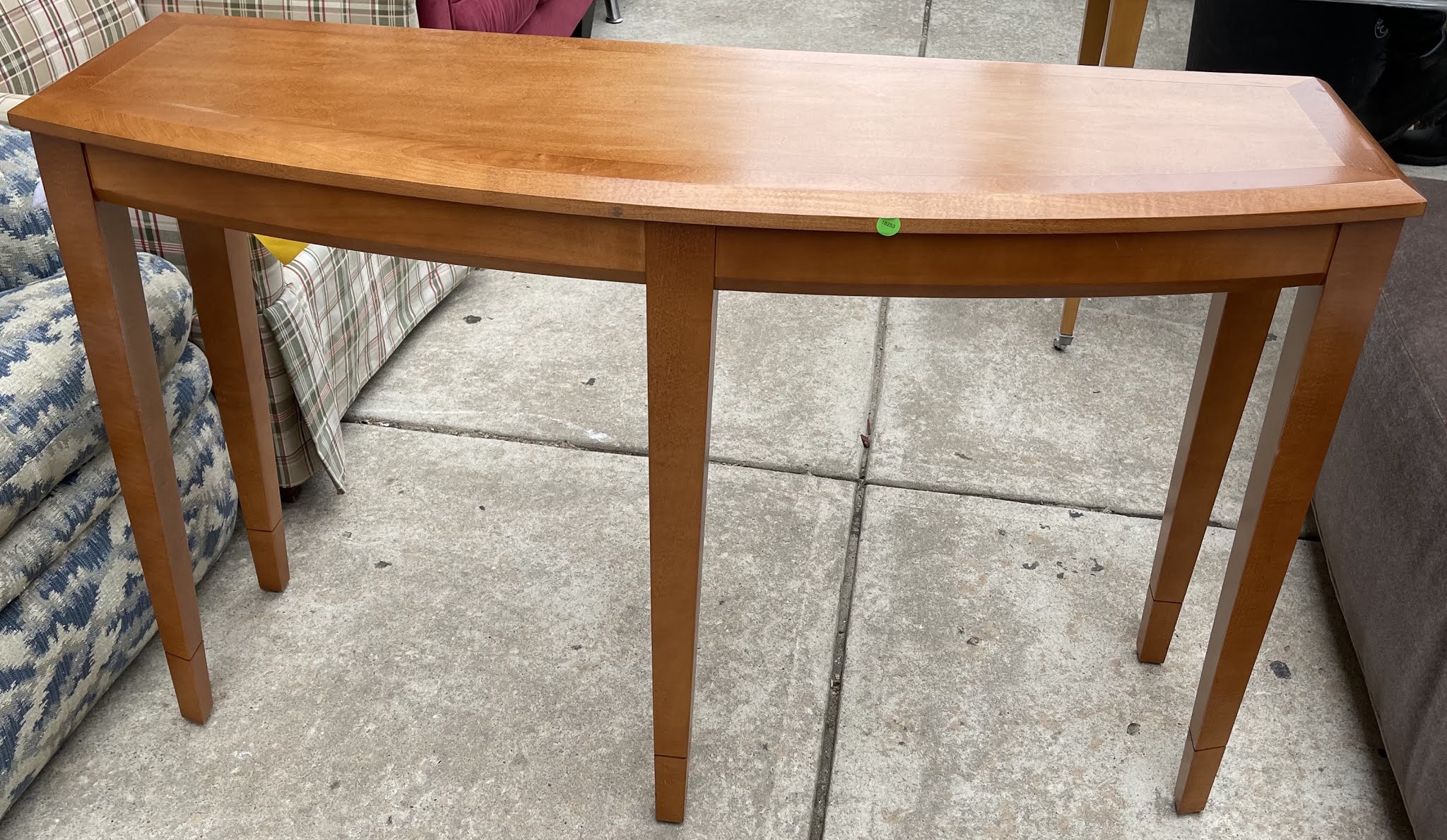 Uhuru Furniture & Collectibles: #483727 Rounded Console Table - $85 SOLD