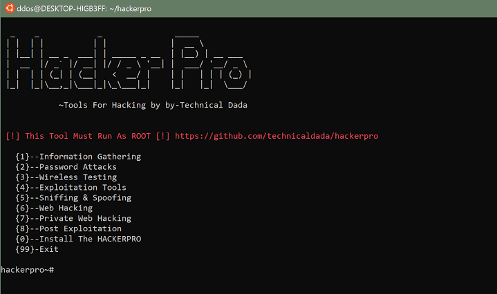 All in One Hacking Tool For Termux - HackerPro