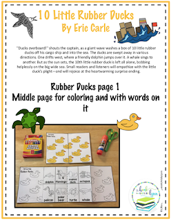 10 RUBBER DUCKS FREE BOOK CRAFT ~ Book Units by Lynn
