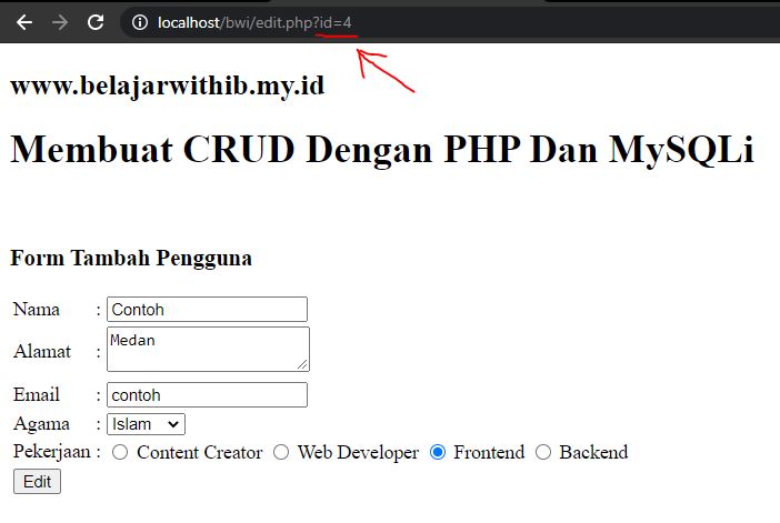 Tutorial PHP Pemula Part 14 : Cara Membuat CRUD Dengan PHP Dan MYSQLi ...