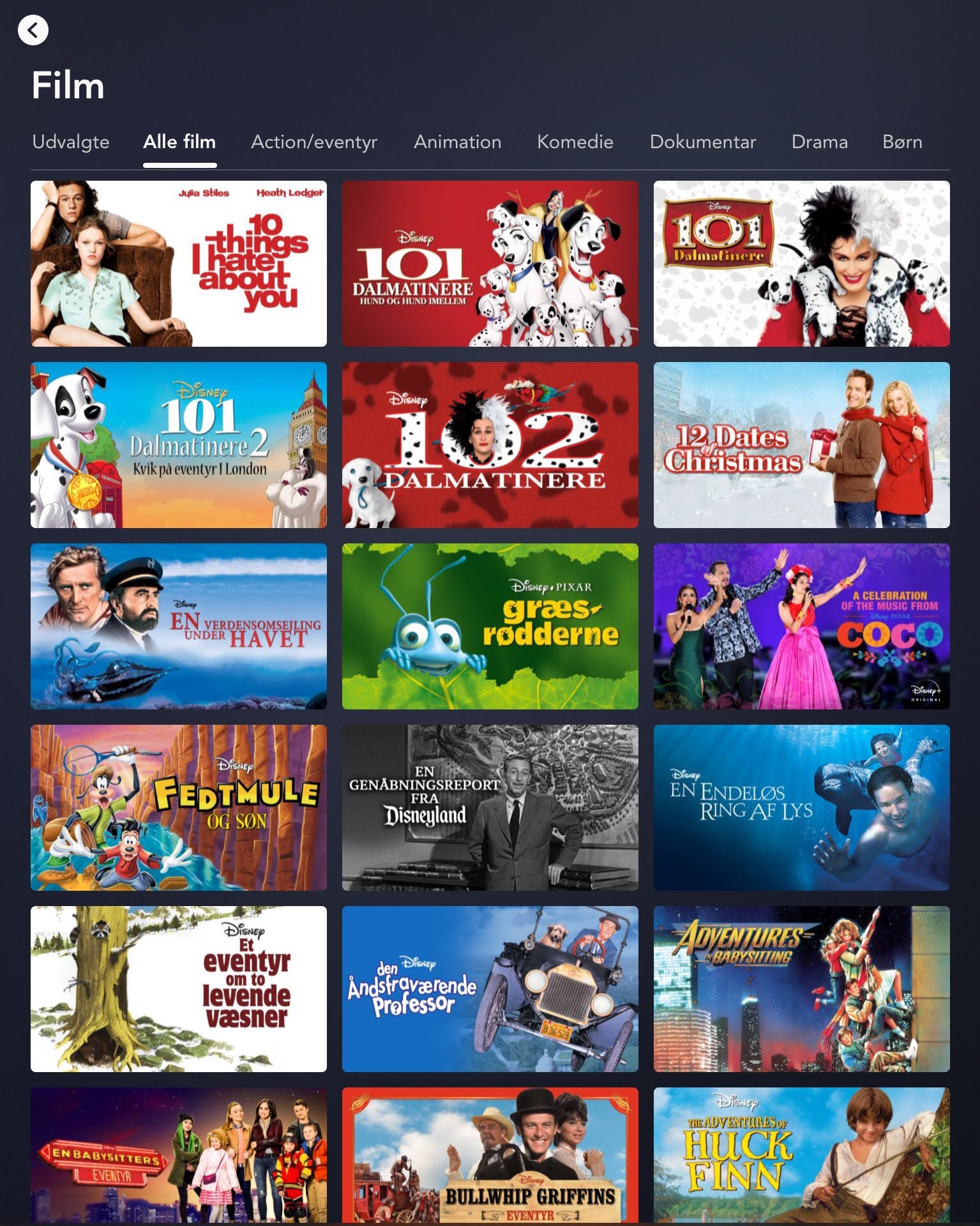 Disney+ i Danmark: Alle film og specials på Disney+