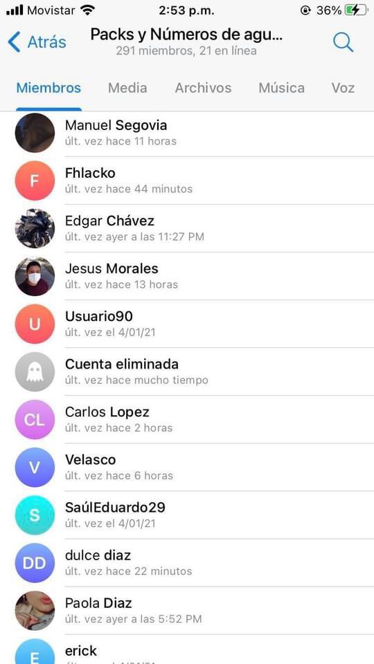 Packs y números de Aguascalientes, grupos en Telegram