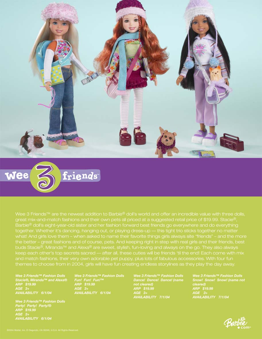 El rincón de mis muñecas: Wee 3 friends