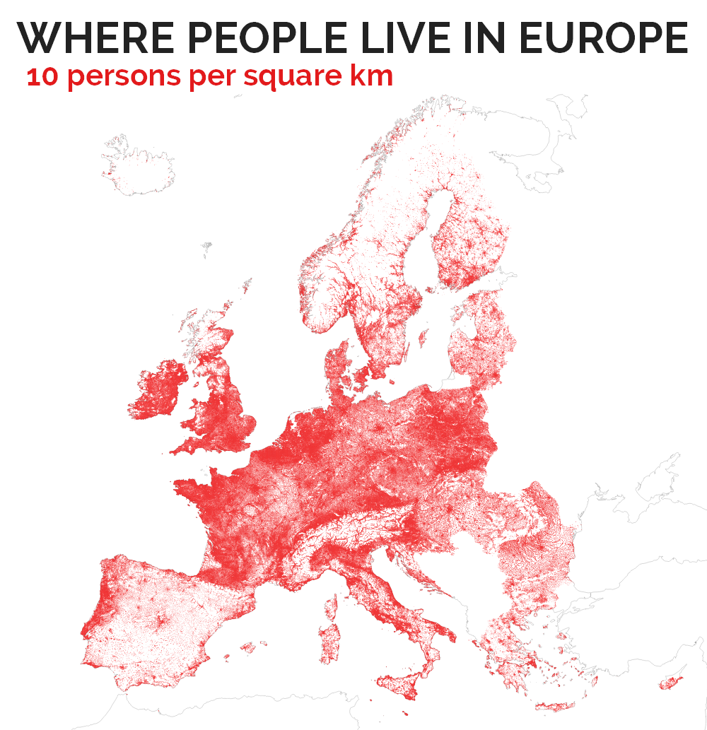 Stats, Maps n Pix: Population Density in Europe