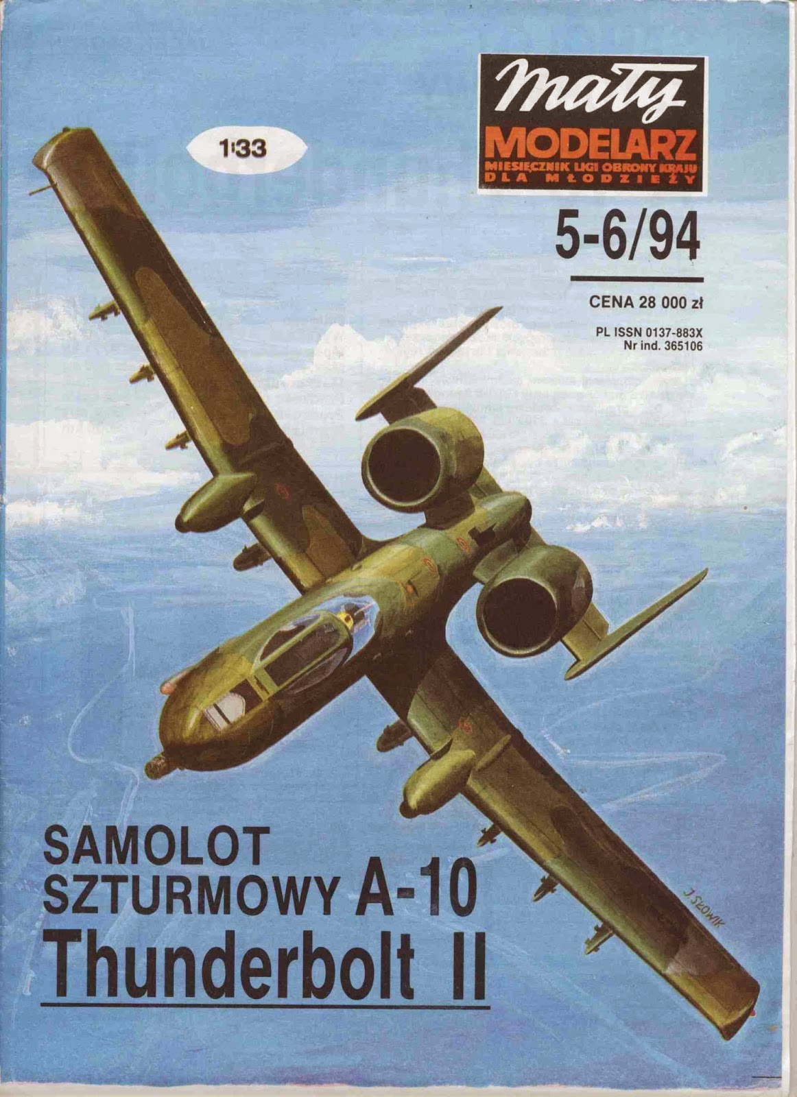 Downlaod Papercraft: SAMOLOT SZTURMOWY A-10 Thunderbolt II