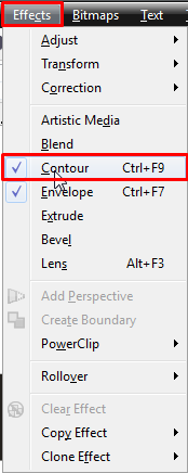 Cara menggunakan Contour Corel Draw - Biologizone