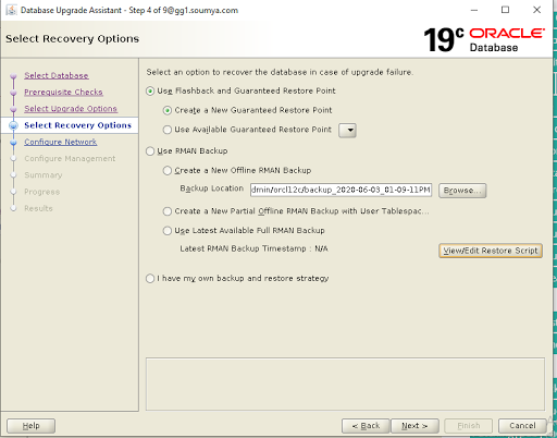 Soumya's Database Blog : Oracle Database Upgrade from 12c to 19c using DBUA