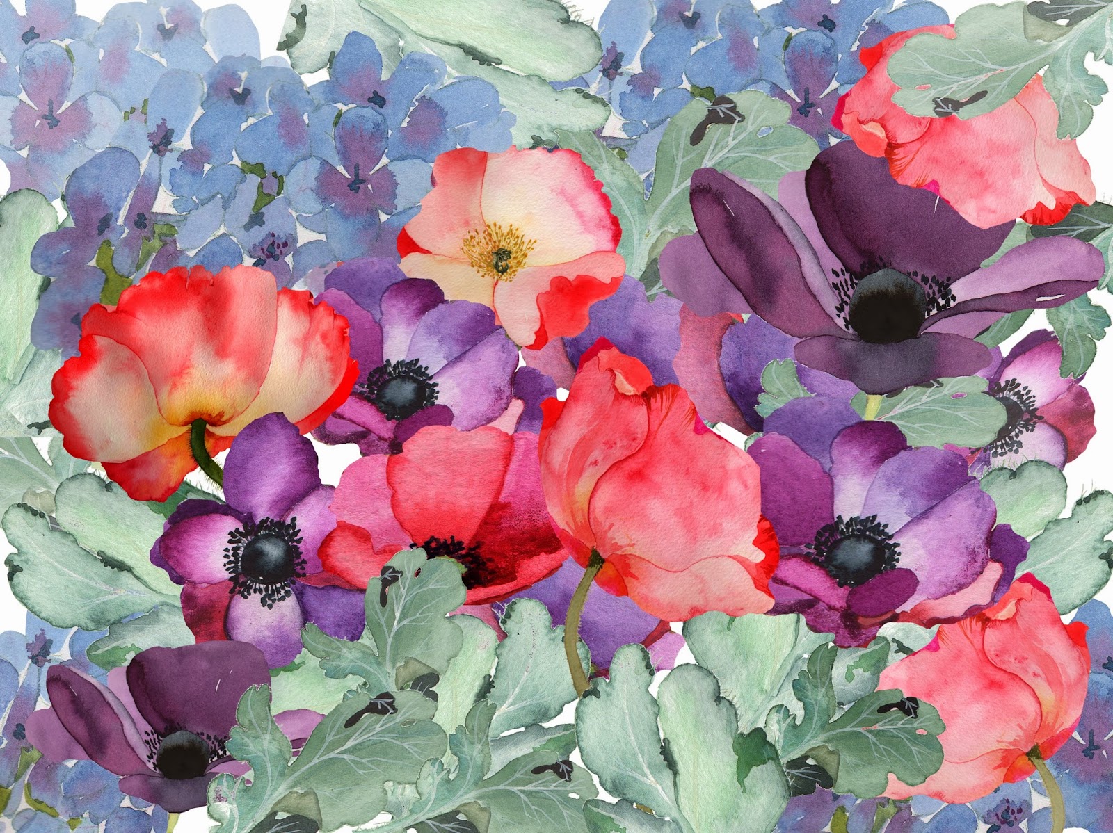 DEEP COVE FLOWERS: Flowers fill the page