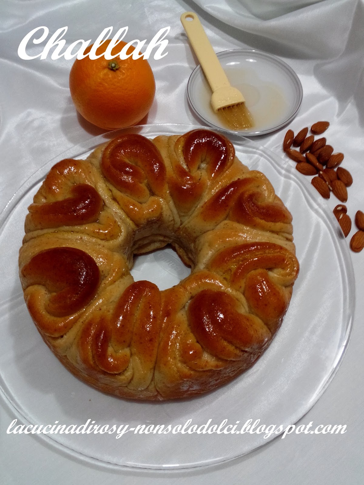 Le Torte Decorate di Rosy: Challah (rivisitata) alle mandorle e arancia