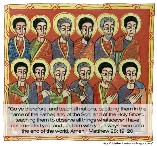 12 Disciples Of Jesus Clipart With World