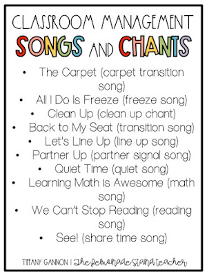 Classroom Management Songs and Chants | The Lemonade Stand