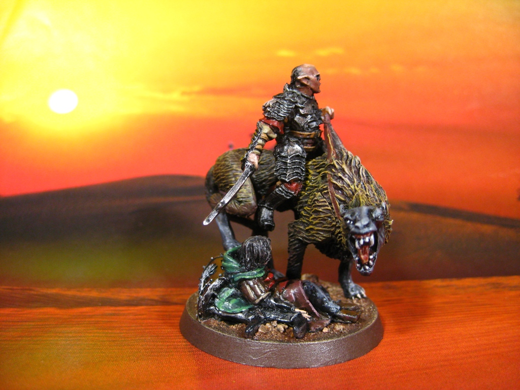 Biblicrafts: GW, Lord Of The Rings "Gothmog On Warg" 28mm Finished & WIP