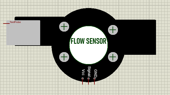 Liquid flow sensor Proteus library