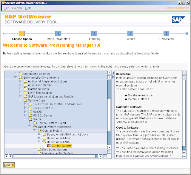 sidadm: Копирование SAP систем - II. Гомогенное копирование.