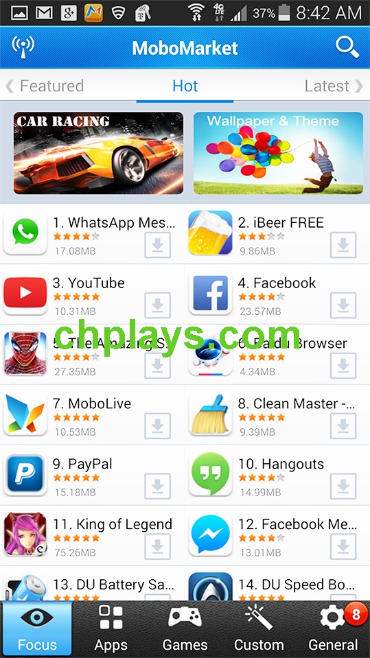 MoboMarket cho Android - Tải về bản mới nhất - Chplays.com