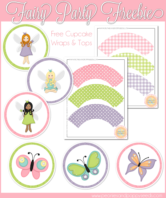 The Bingham Diaries: Fairy Party Cupcake Printables