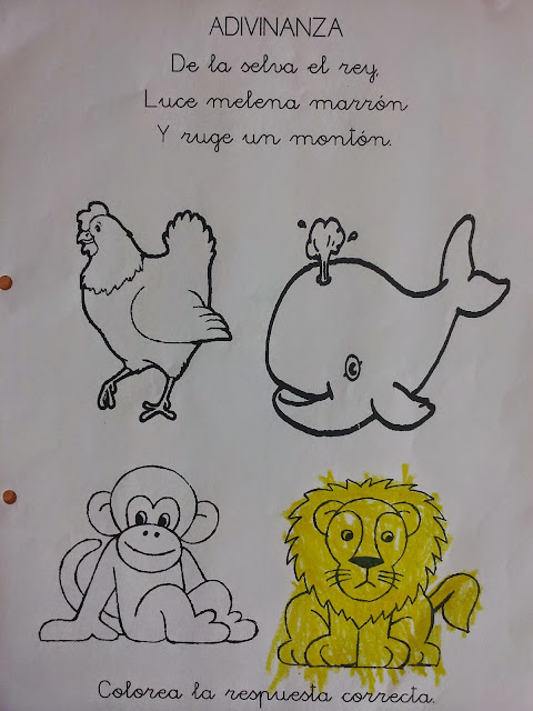 Trabajando en Educación Infantil: Adivinanzas de animales (2)