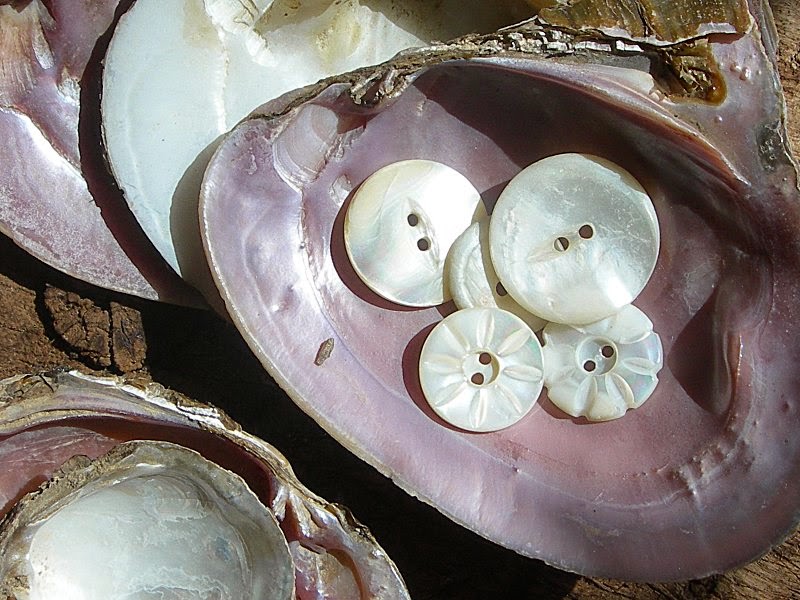 Mary Tafoya's Seriousbeading: Mussel Shells and Vintage Buttons