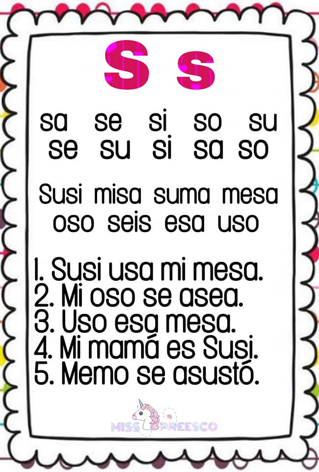 Lecturas de sílabas, palabras y oraciones | Materiales Educativos para ...