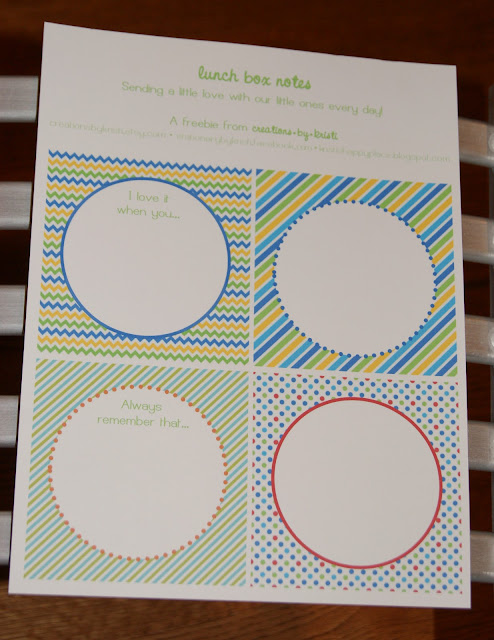 My Happy Place: Lunch Box Love...back to school freebie #1