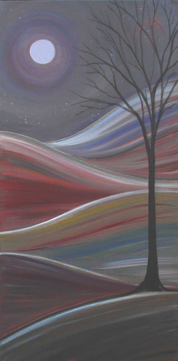 Sage Mountain Studio: Abstract Landscape Painting in Purple with Full ...