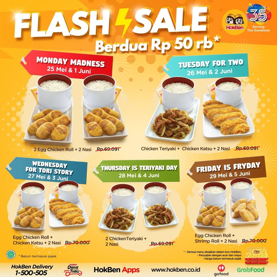 √ Promo Hokben Flash Sale Periode 25 Mei 5 Juni 2020