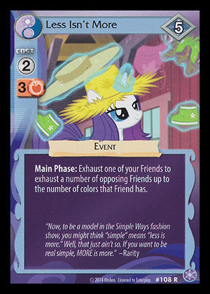 My Little Pony Less Isn't More The Crystal Games CCG Card | MLP Merch