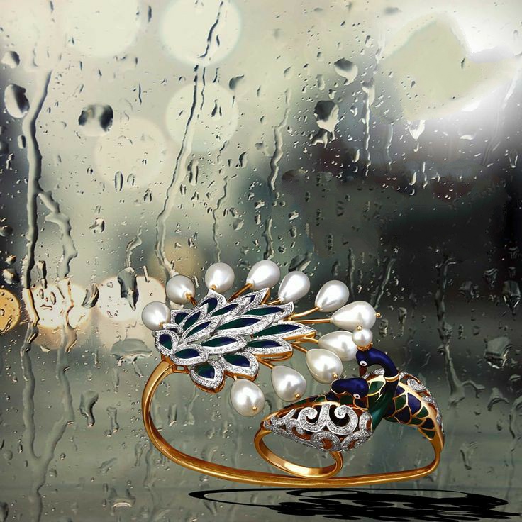 Golden broad bracelets