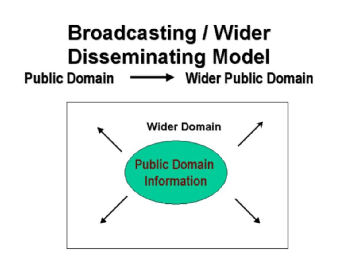 Explain wider dissemination and critical flow model of e-governance