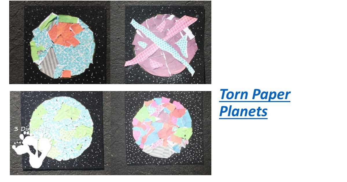 Art-A-Baloo Crew: Torn Paper Planets