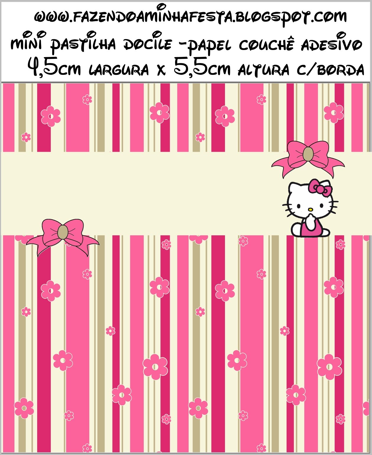 Hello Kitty with Flowers: Free Printable Candy Buffet Labels. - Oh My ...
